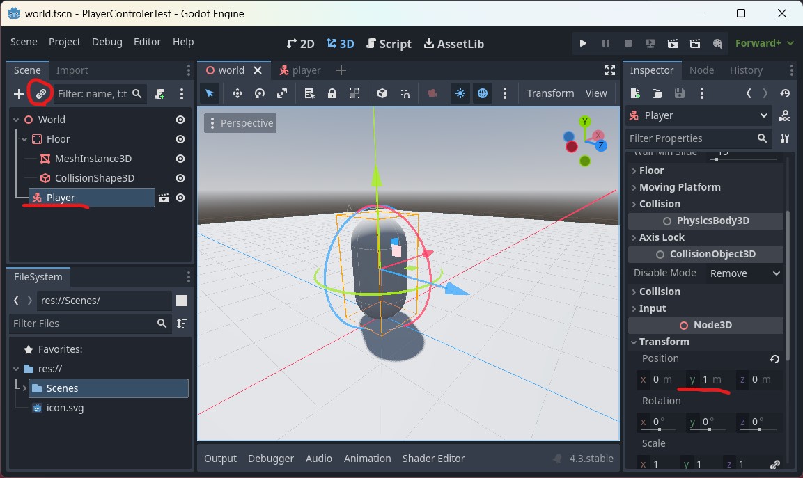 Godot First Person Player Controller