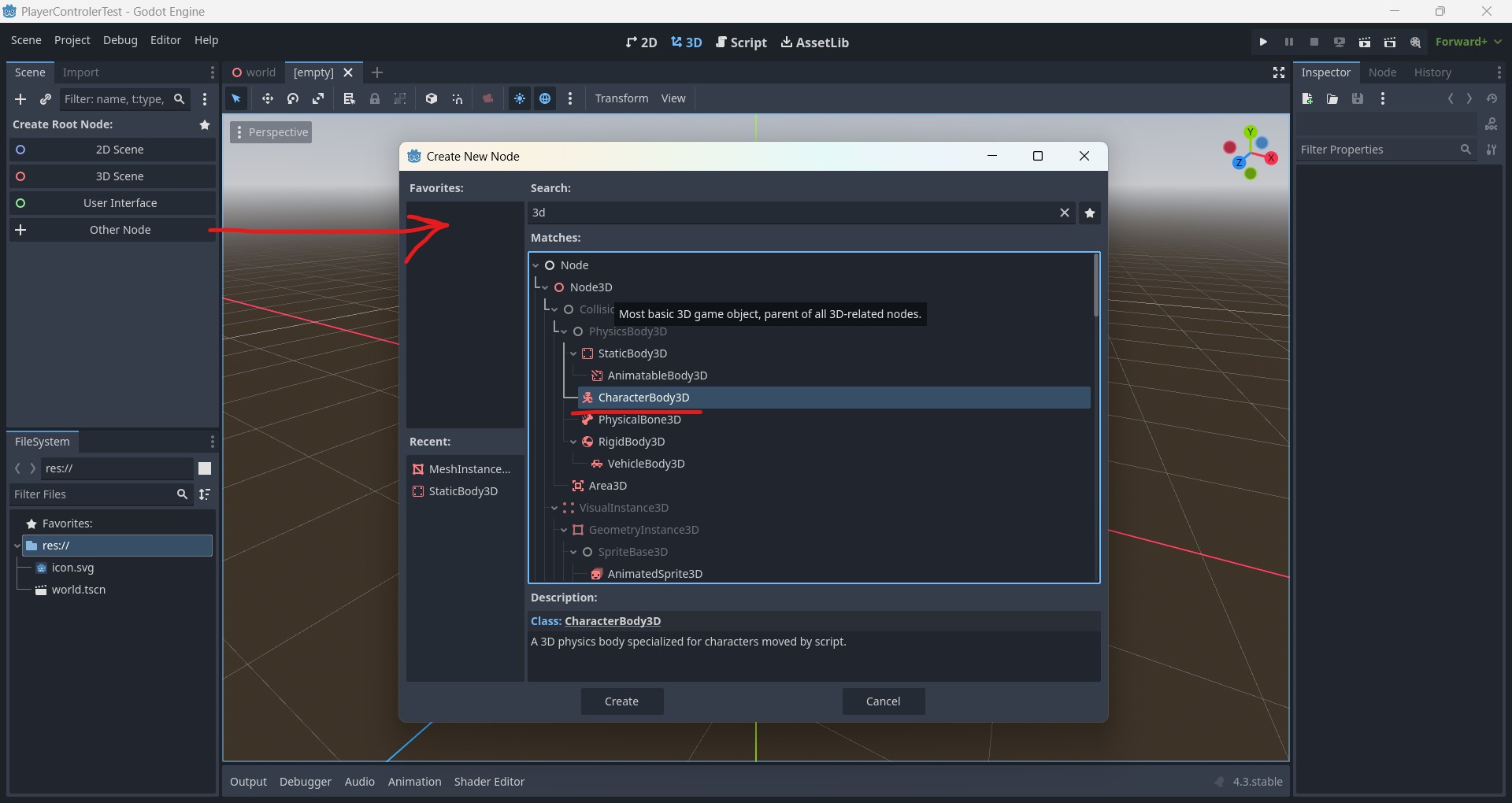 Godot First Person Player Controller