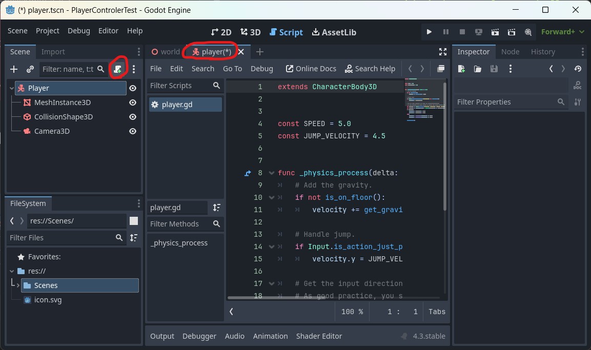 Godot First Person Player Controller