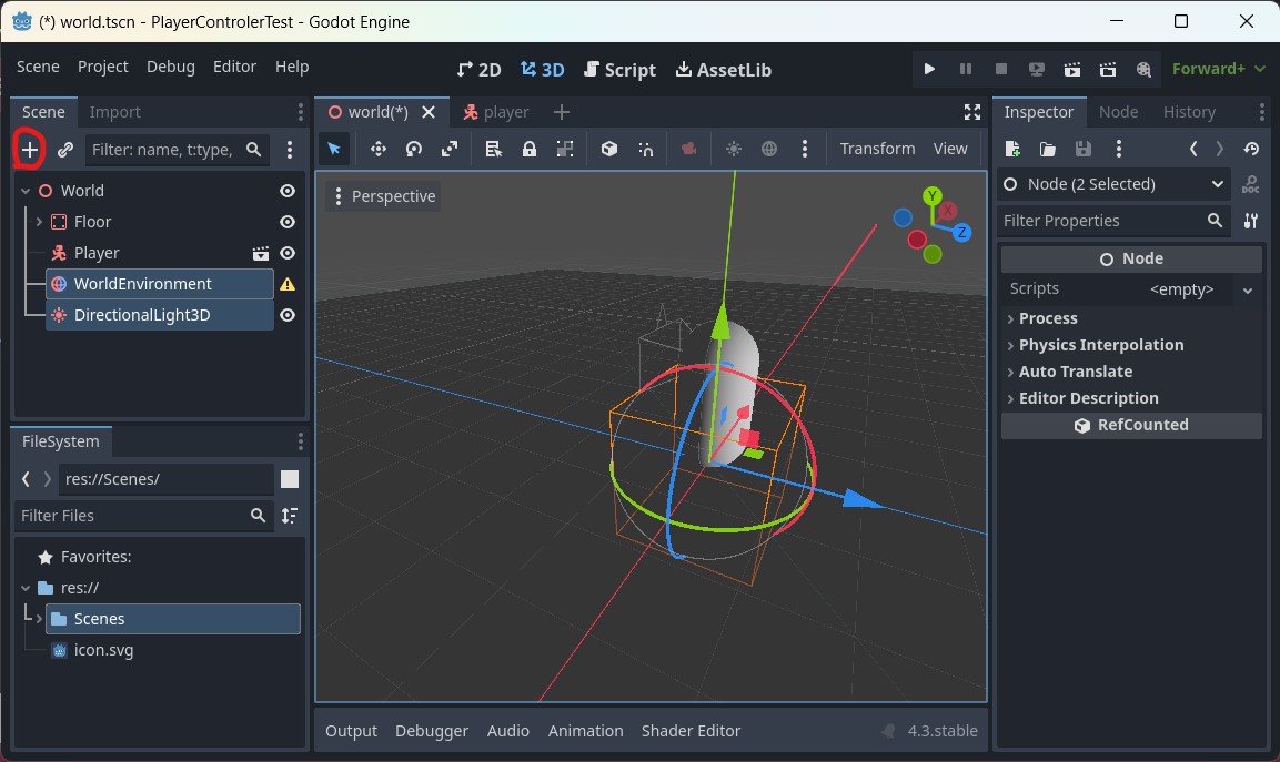 Godot First Person Player Controller