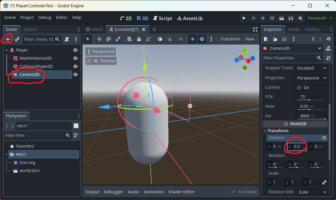 Godot First Person Player Controller